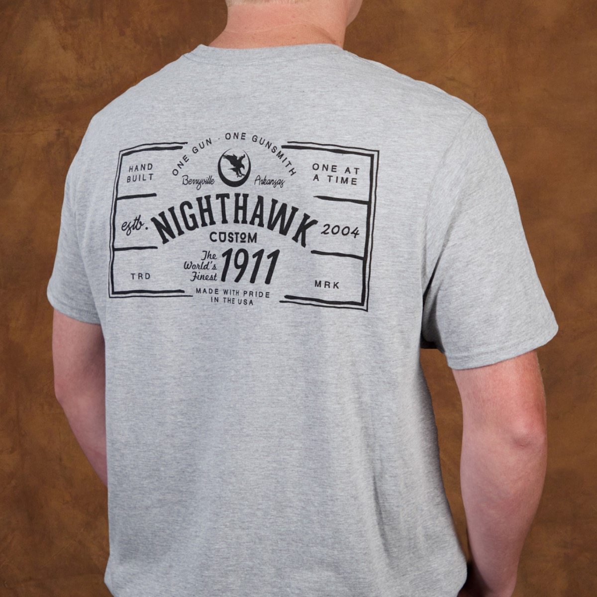 One Gun, One Gunsmith, Tee Shirt, Heather Gray