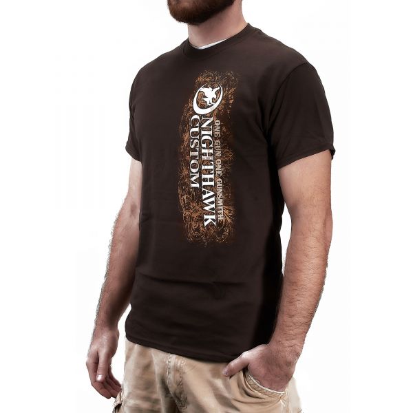 One Gun, One Gunsmith, T-Shirt, Dark Chocolate