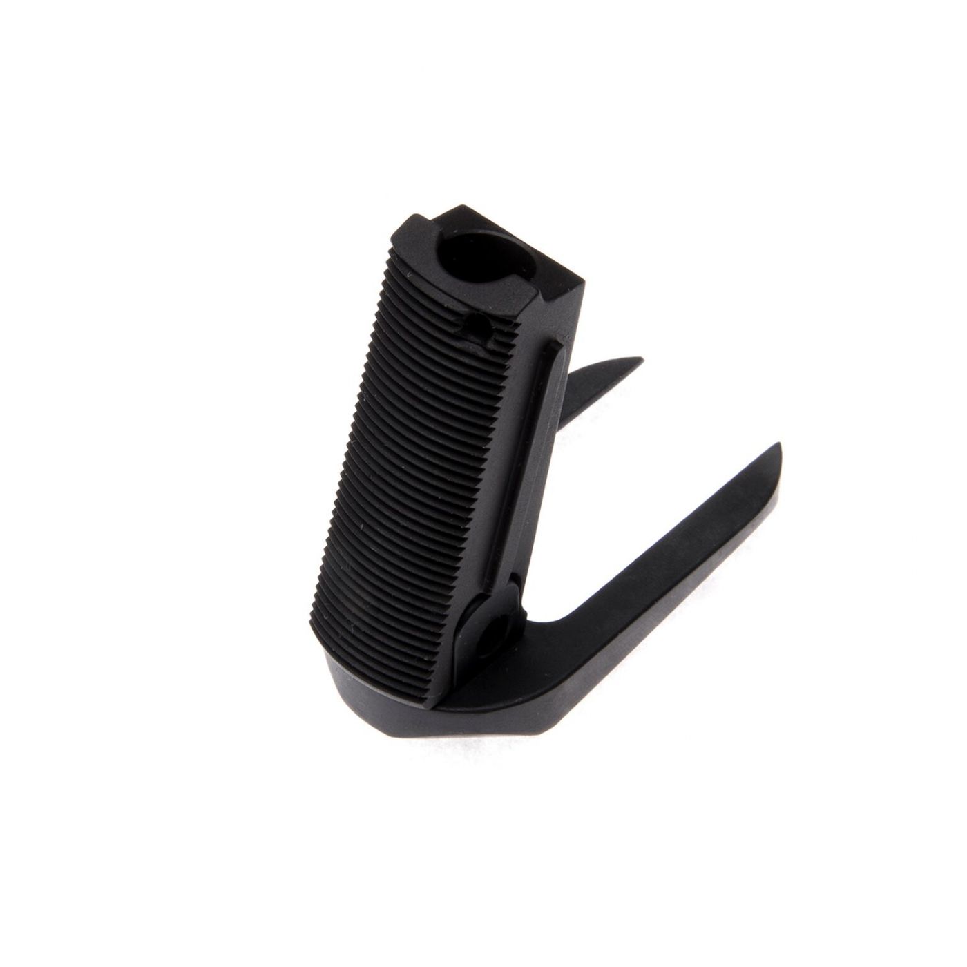 1911 Mainspring Housing/T3 Magwell, Officer, Flat, Serrated, Carbon